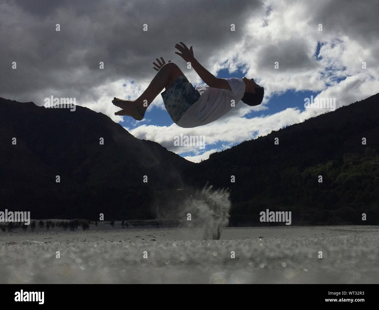 Doing backflip hi-res stock photography and images - Alamy