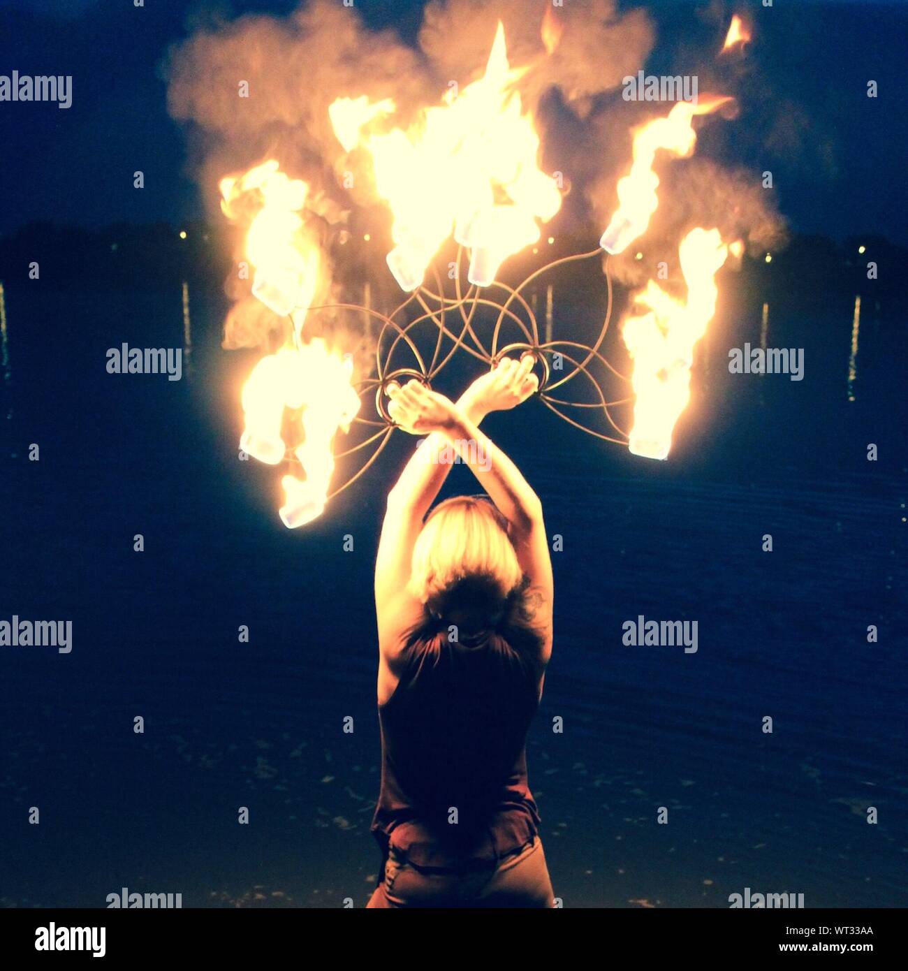 Woman and fire hi-res stock photography and images - Alamy