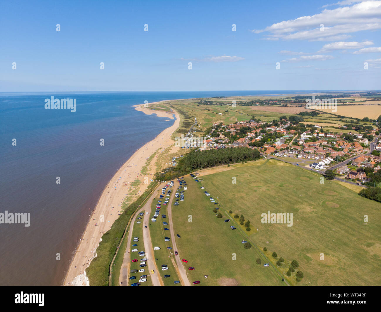 Aerial photo of the British seaside town of Hunstanton in Norfolk ...