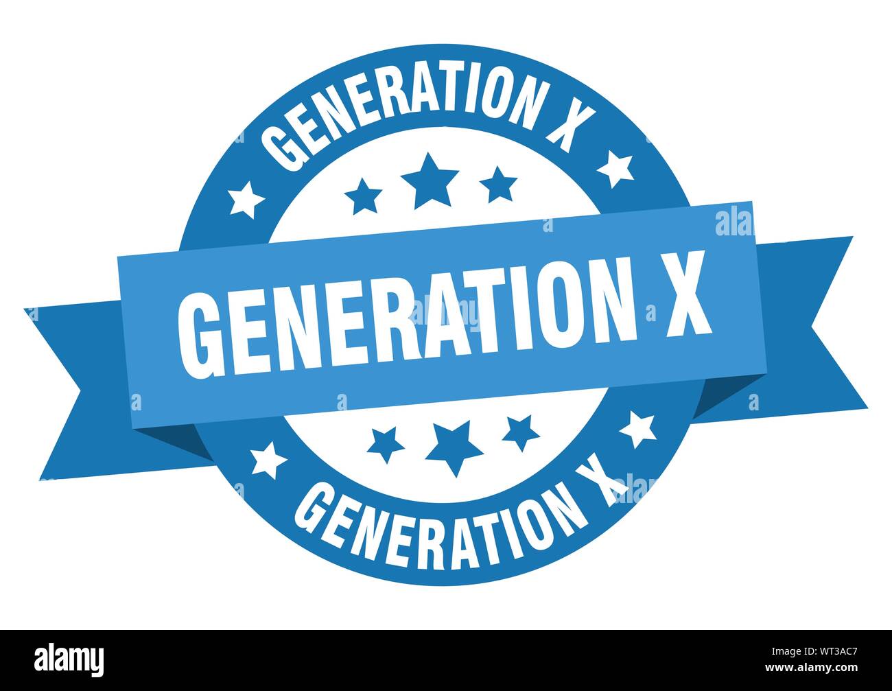 generation x ribbon. generation x round blue sign. generation x Stock ...