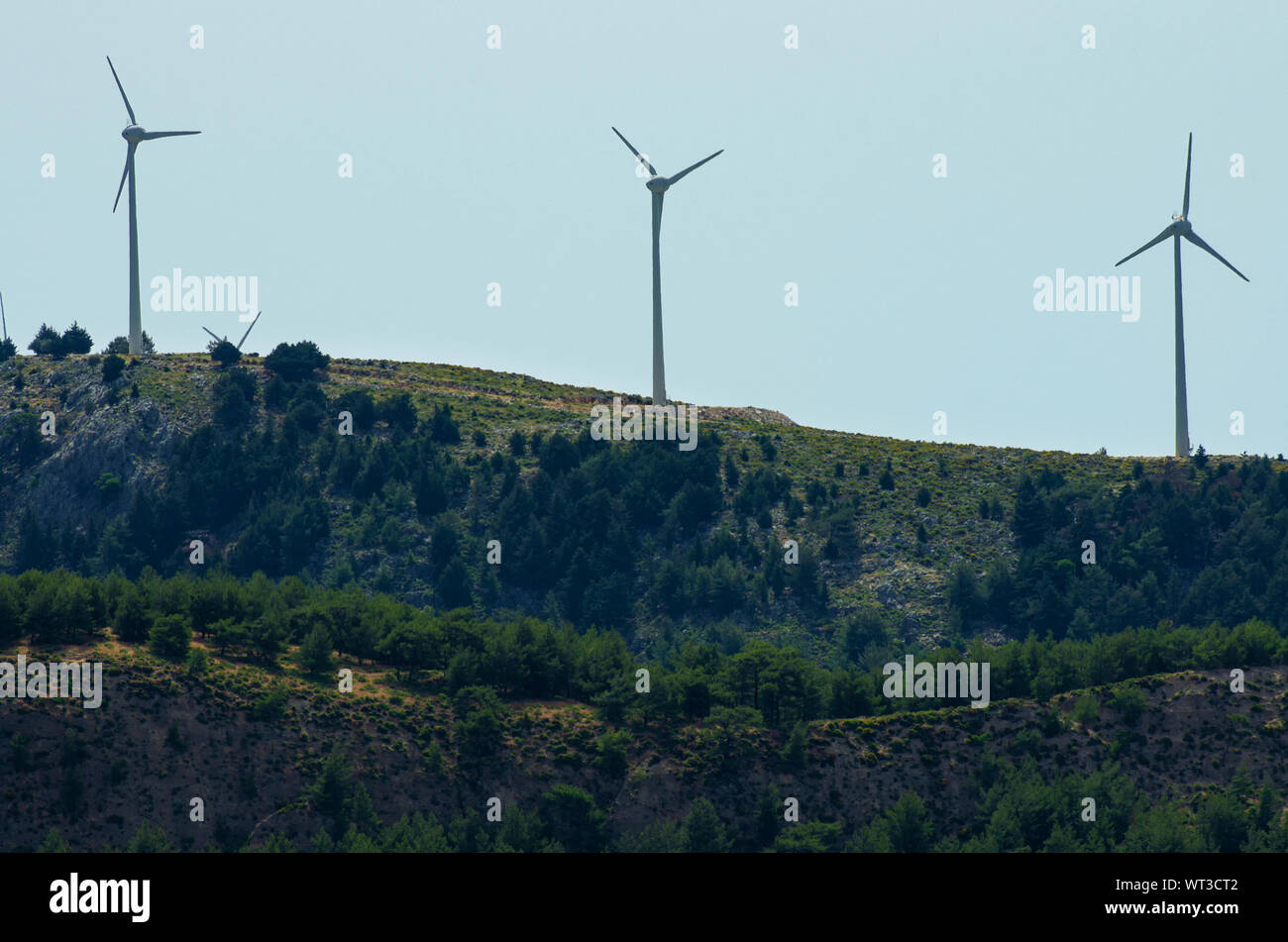 Wind turbine on forested hi-res stock photography and images - Alamy