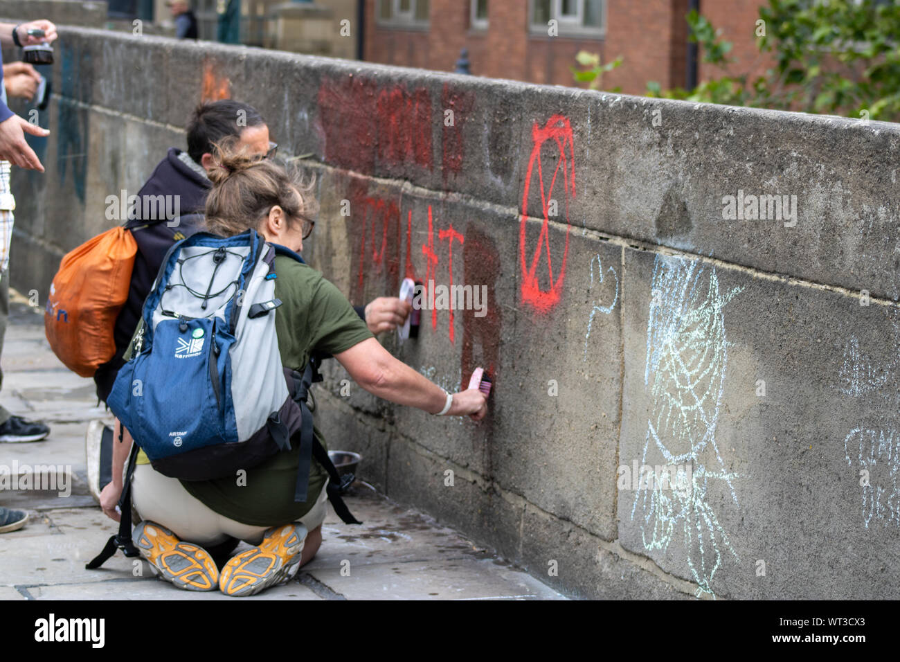Leeds UK, 18th July 2019: The Extinction Rebellion Protest located in ...