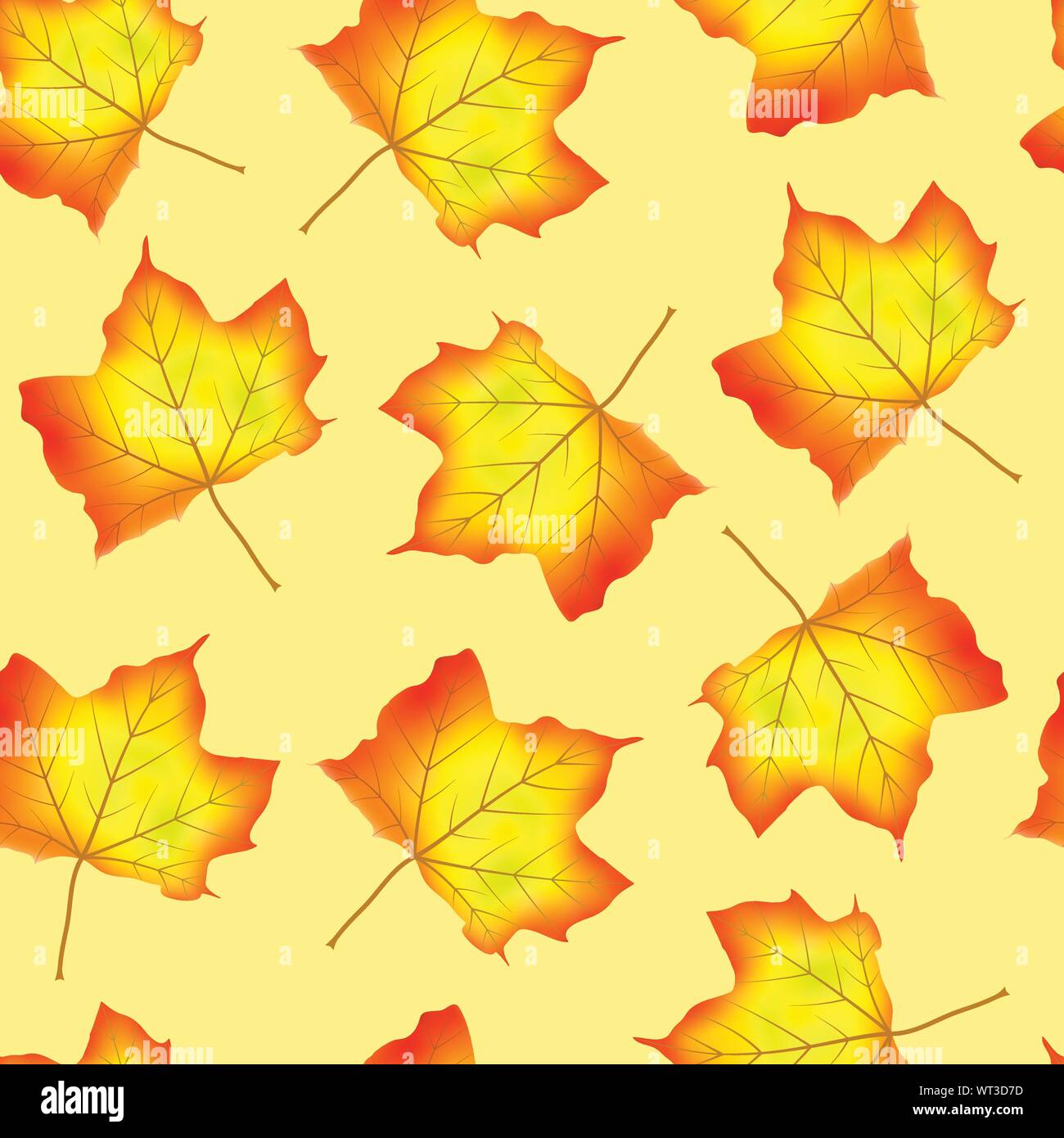 Golden autumn forest maple tree Stock Vector Images - Alamy