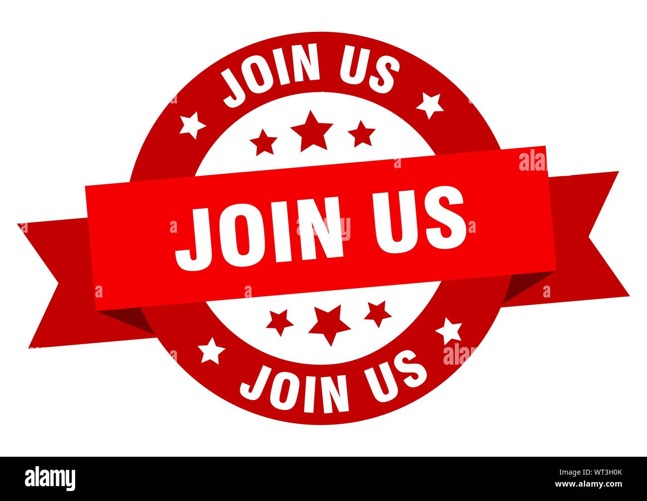 Join us round red Stock Vector Images - Alamy