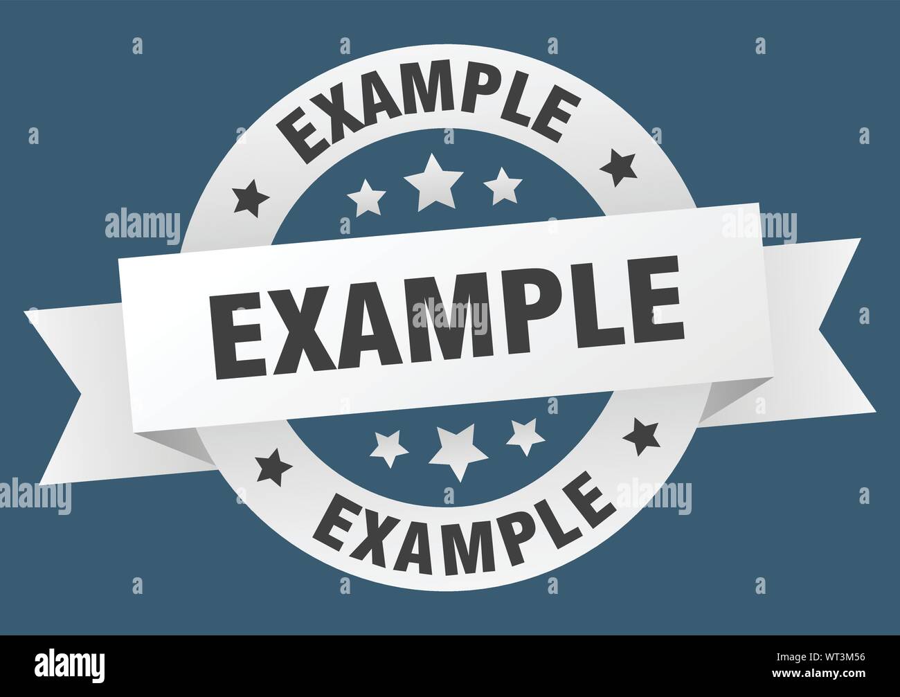 example ribbon. example round white sign. example Stock Vector Image & Art - Alamy