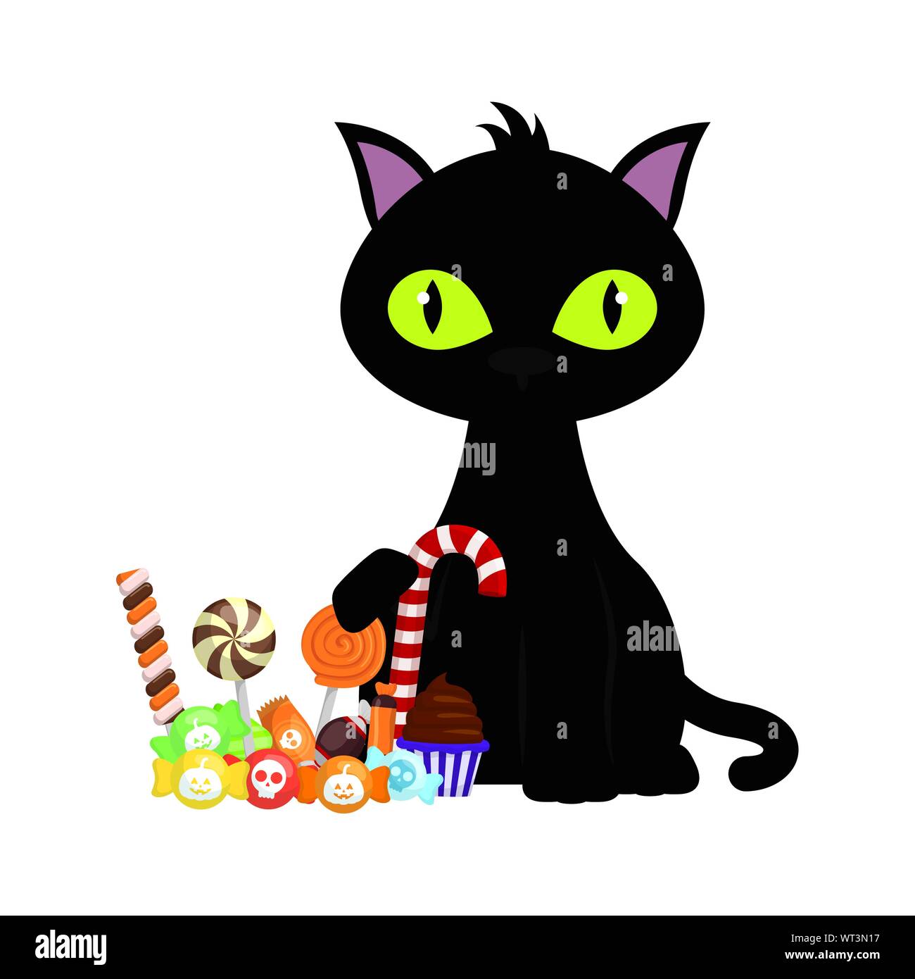 Candy cane cat Stock Vector Images - Alamy