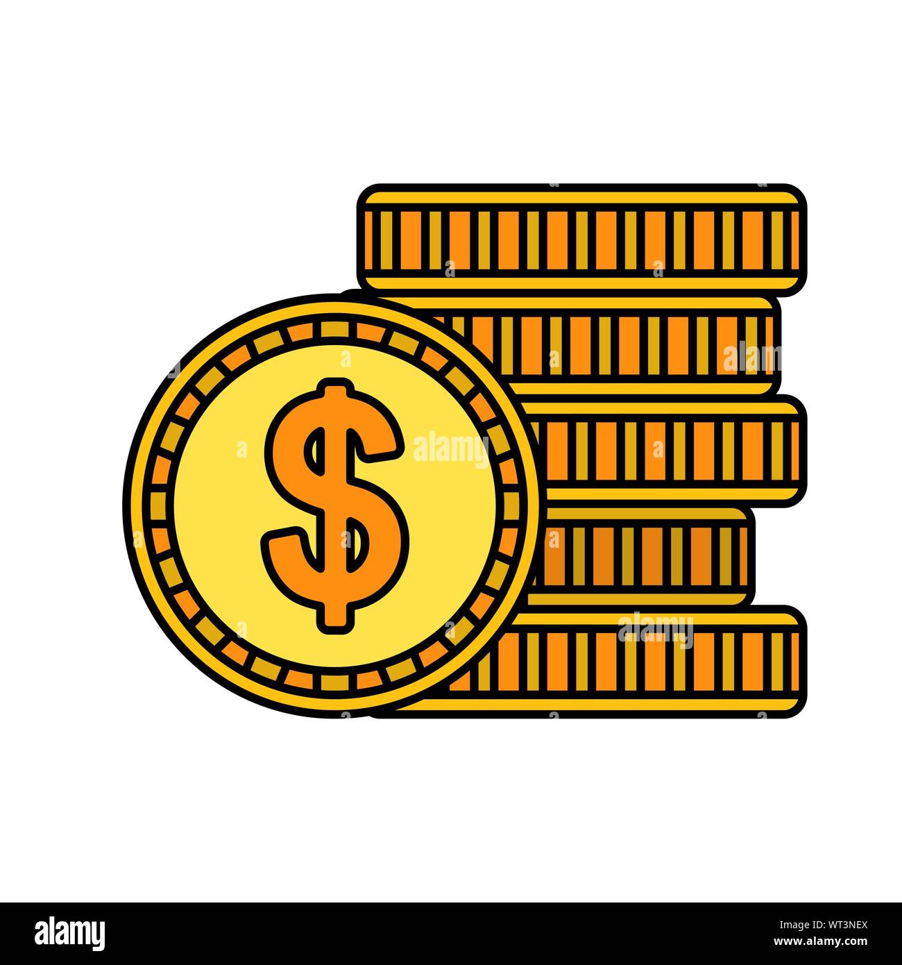Isolated coins vector design Stock Vector Image & Art - Alamy