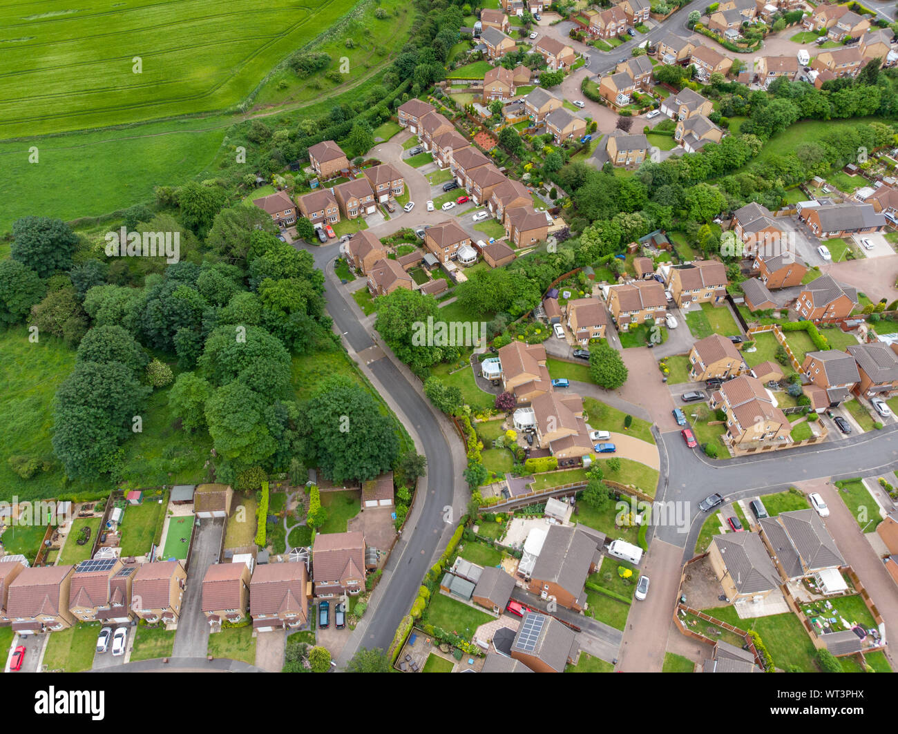 Aerial photo over looking the area of Leeds known as Morley in West ...