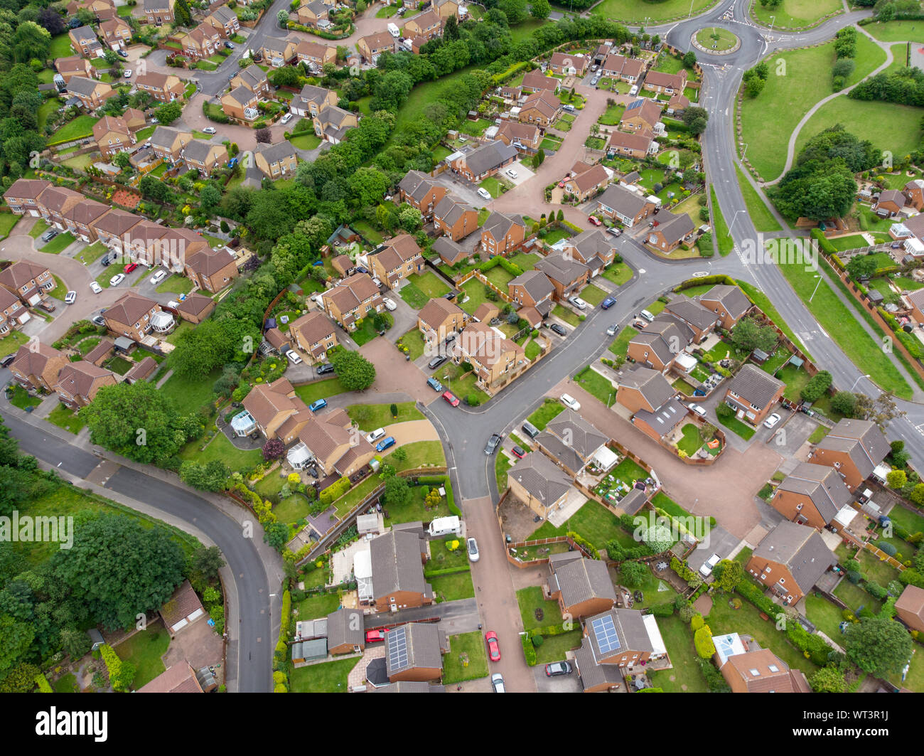 Aerial photo over looking the area of Leeds known as Morley in West ...