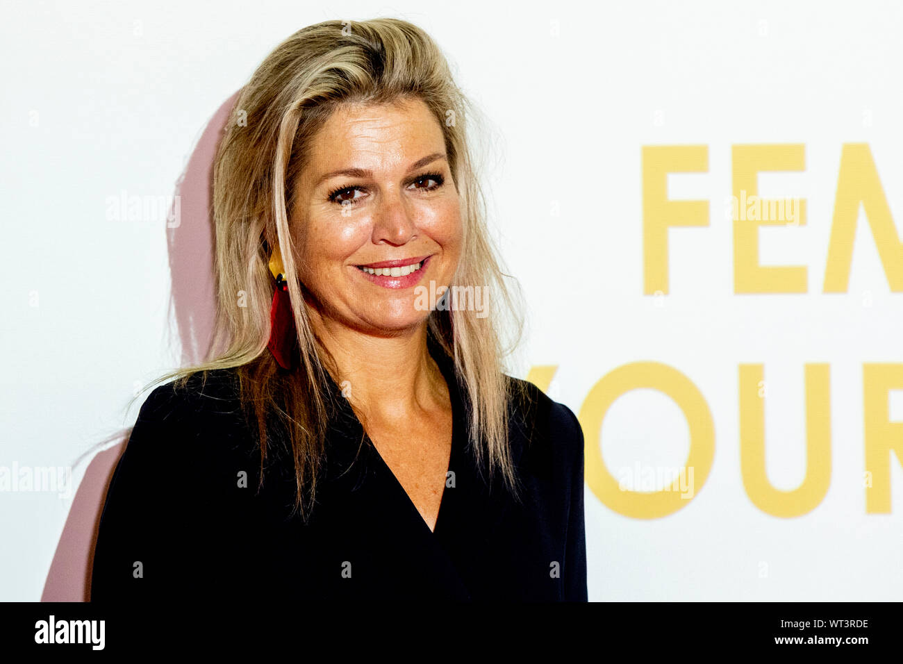 THE HAGUE 10-09-2019 Queen Máxima attends a workshop of the Fempower ...