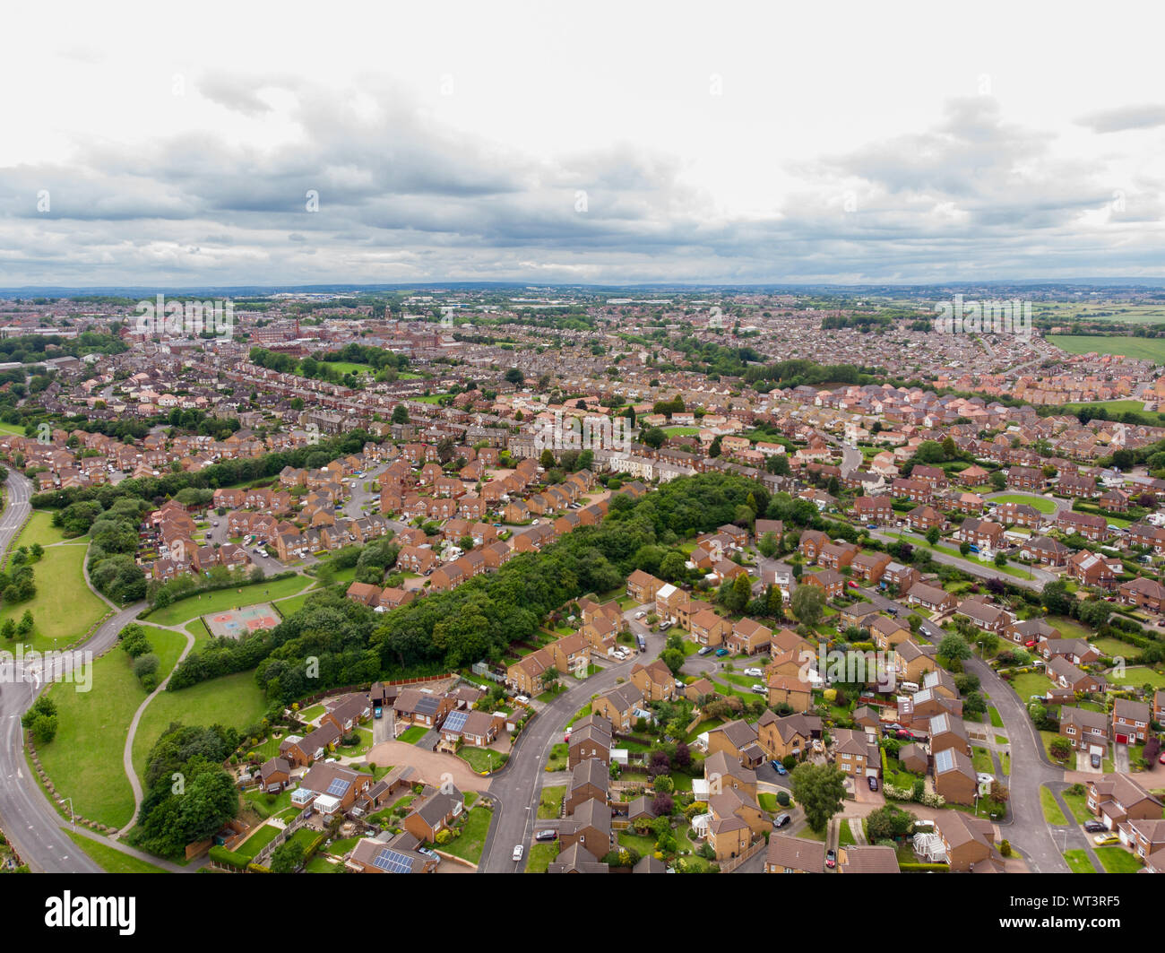 Aerial Photo Over Looking The Area Of Leeds Known As Morley In West