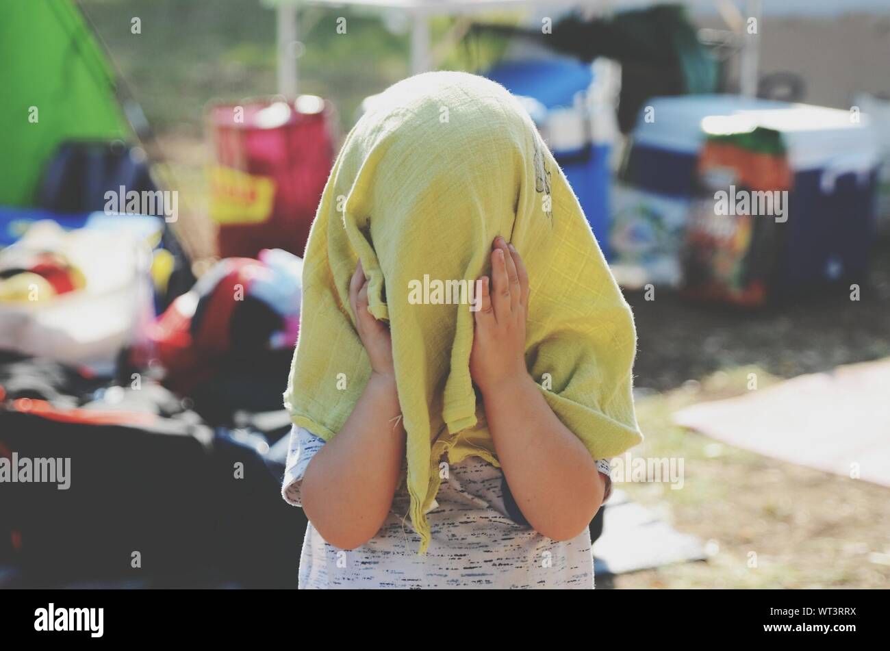 Covering of head hi-res stock photography and images - Alamy