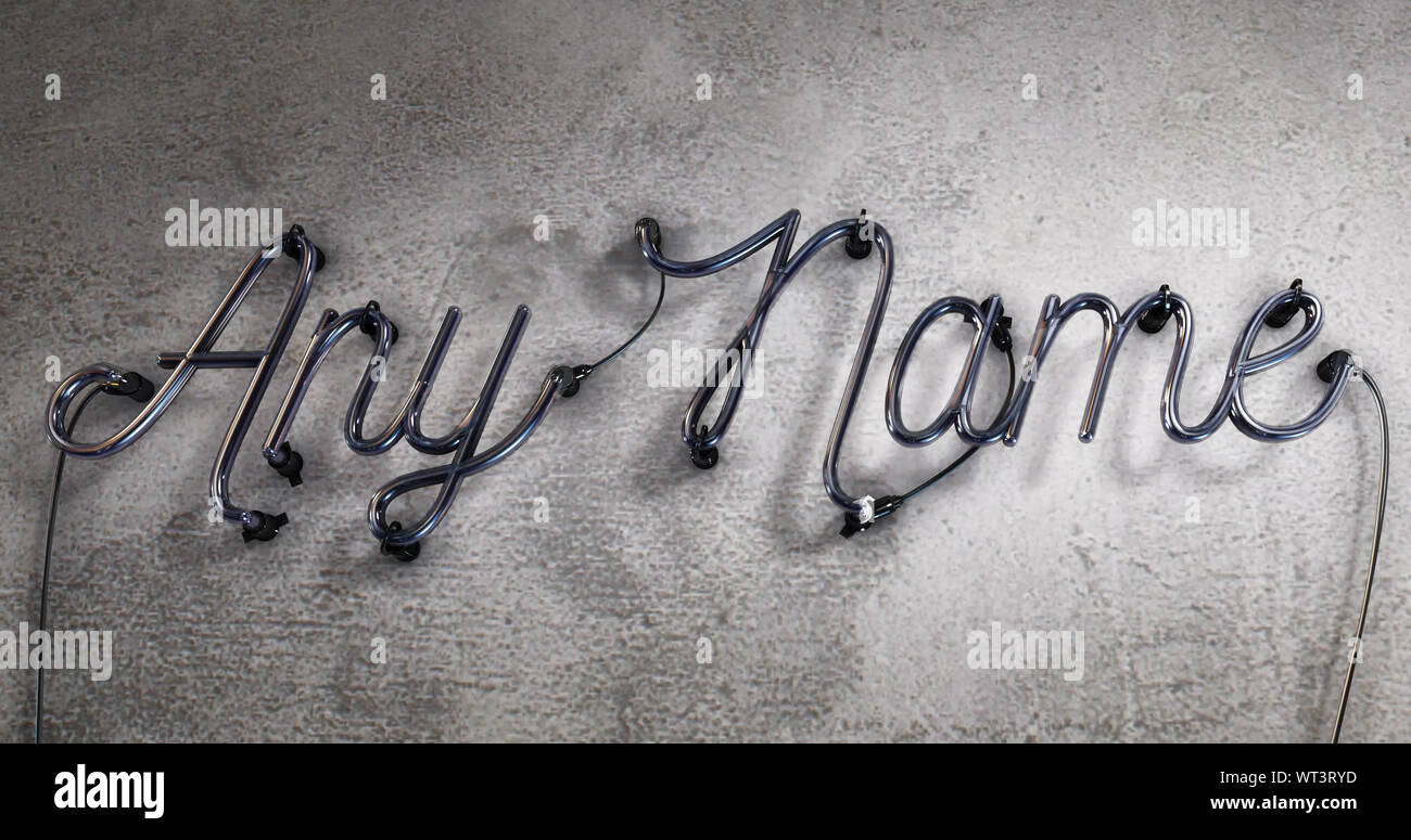 Turned off neon sign saying the name Archie Stock Photo - Alamy