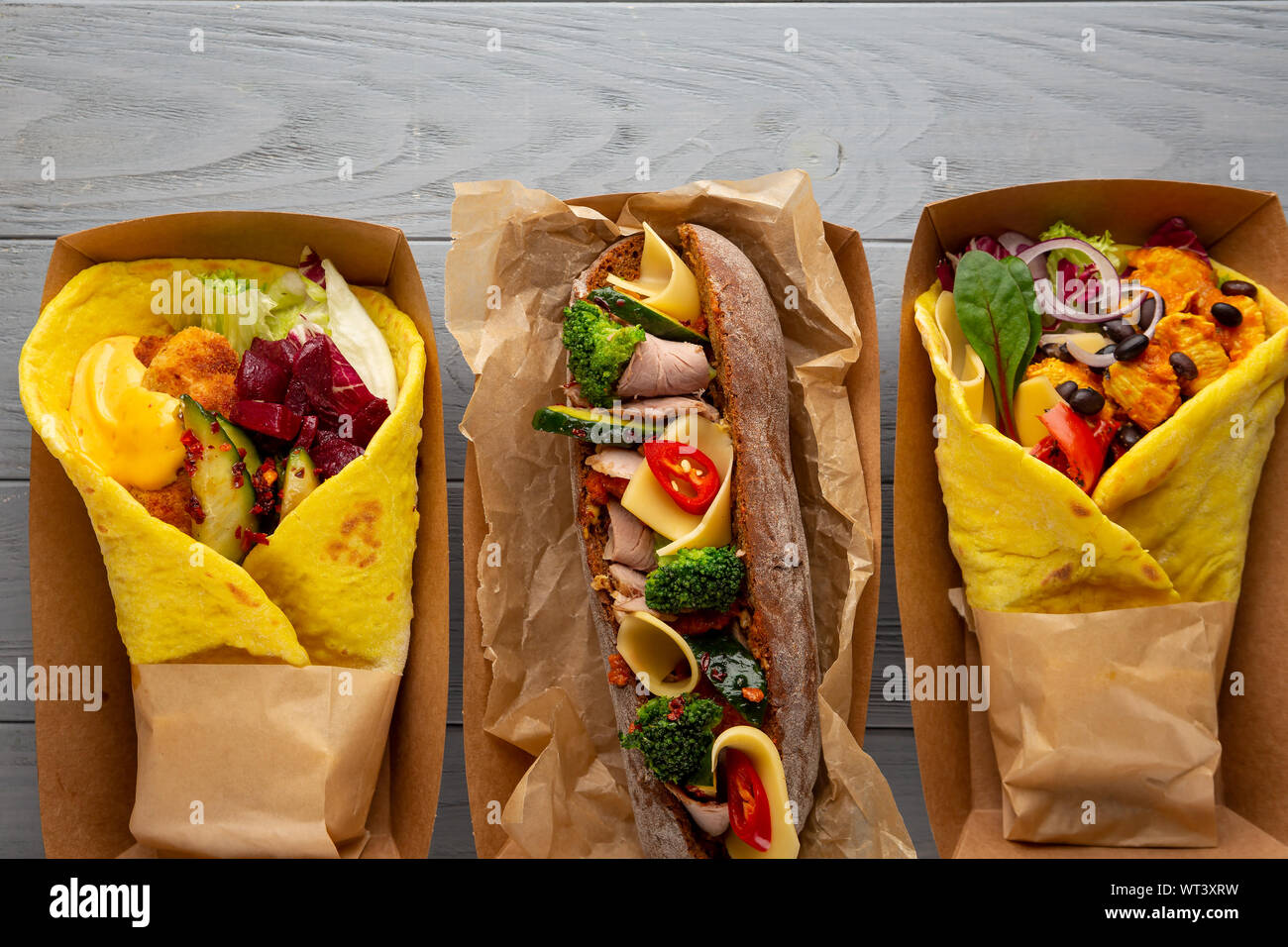 Healthy snack collection, food top view Stock Photo - Alamy