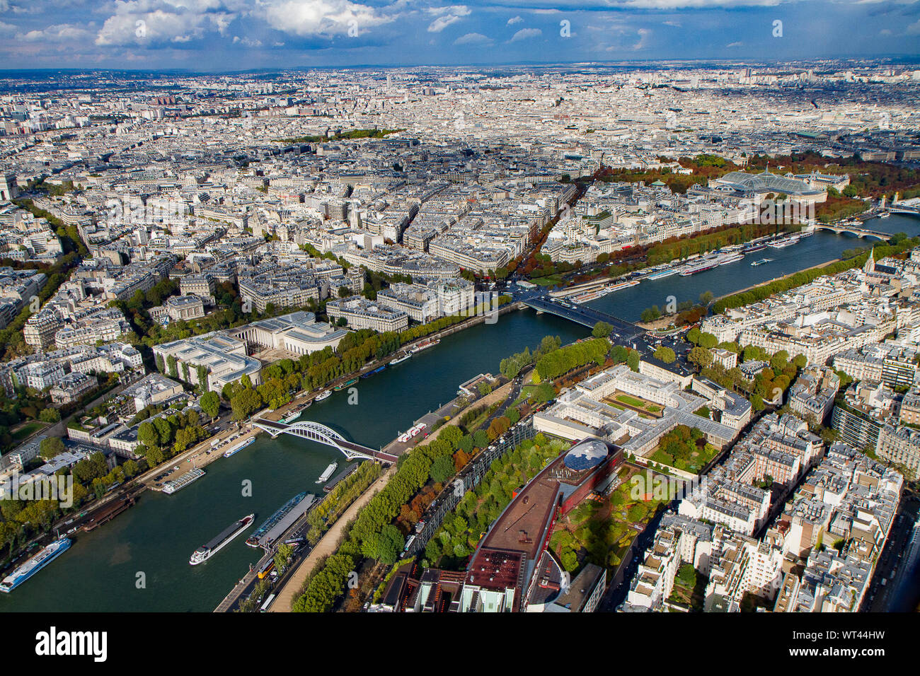 Aerial View Of Seine River In City Stock Photo - Alamy