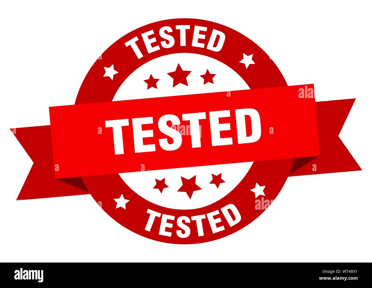Tested label red band hi-res stock photography and images - Alamy
