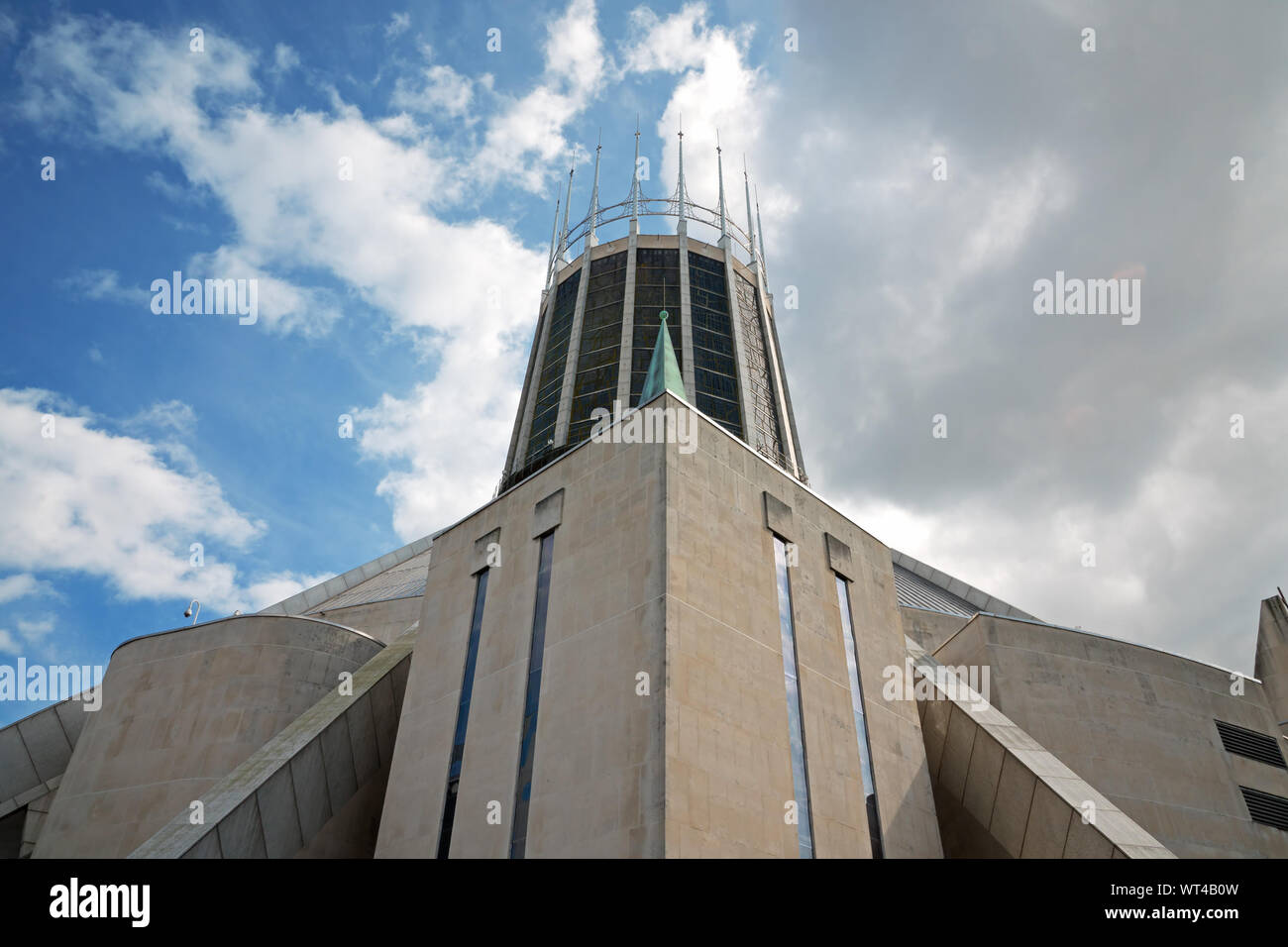 View of the rear side Liverpool Metropolitan Cathedral, officially ...