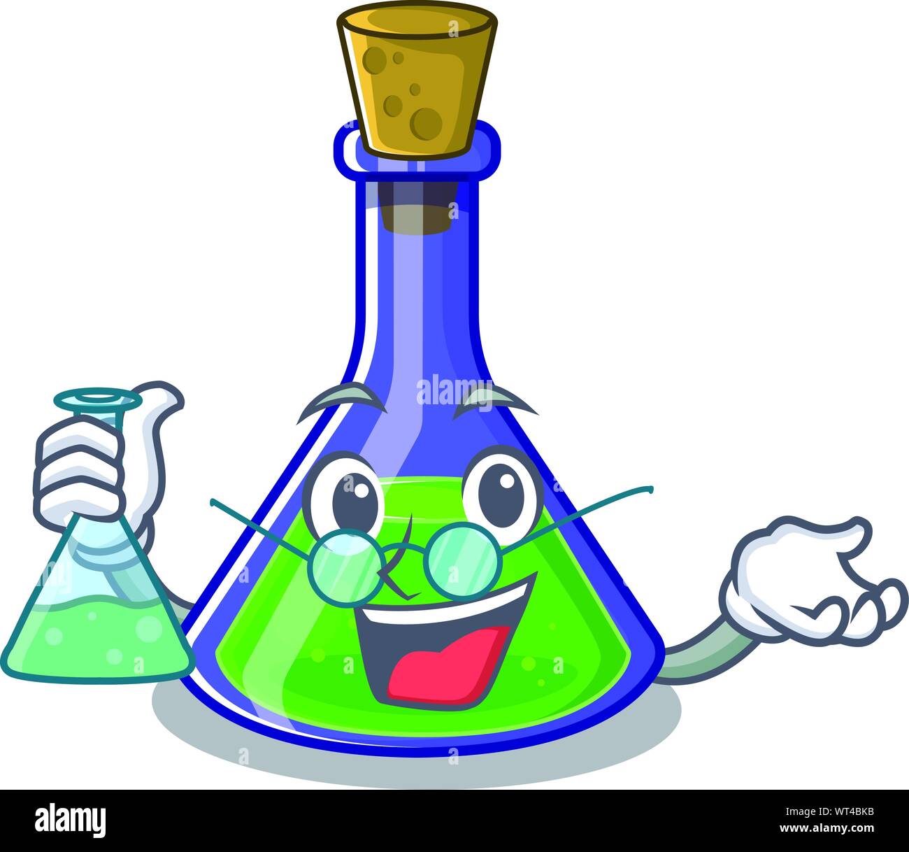 Professor magic potion isolated in the cartoon vector illustration ...
