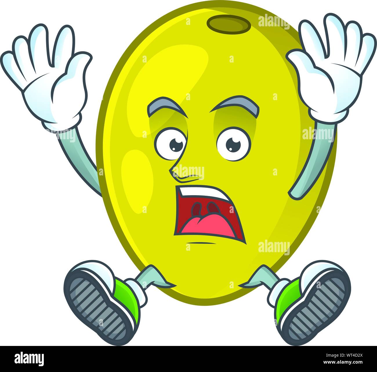 Successful olive cartoon character on white background Stock Vector ...