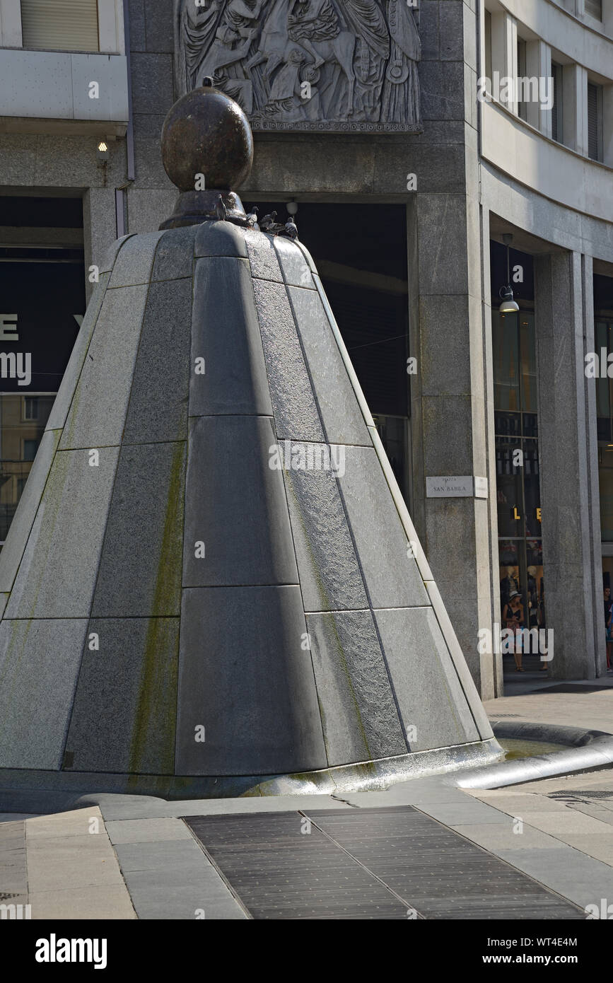Italy, Lombardy, Milan, Piazza San Babila Square, The Mountains, Lakes ...