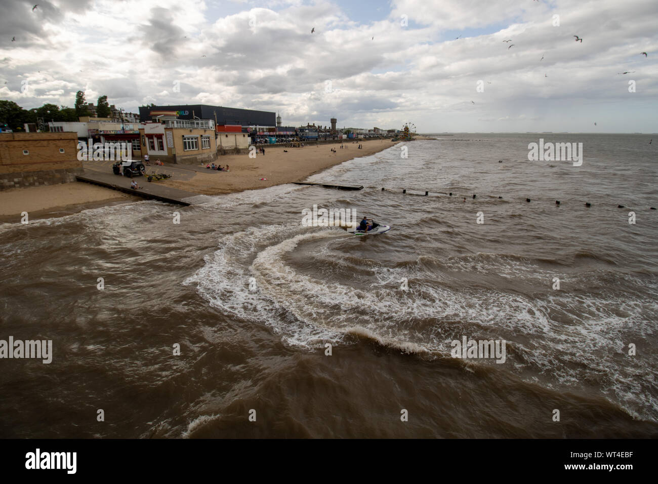 Cleethorpes, Lincolnshire UK, 31st July 2019: The beautiful beach at ...