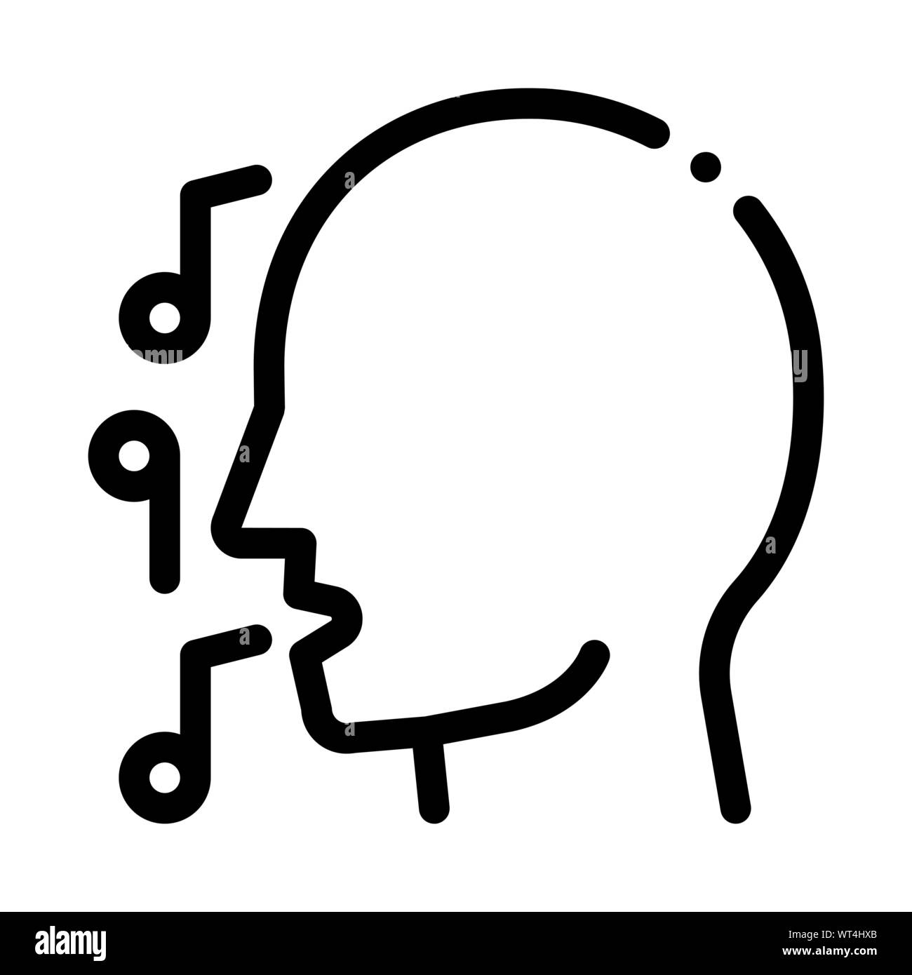 Man Silhouette Singing Song Recital Concert Vector Stock Vector Image ...