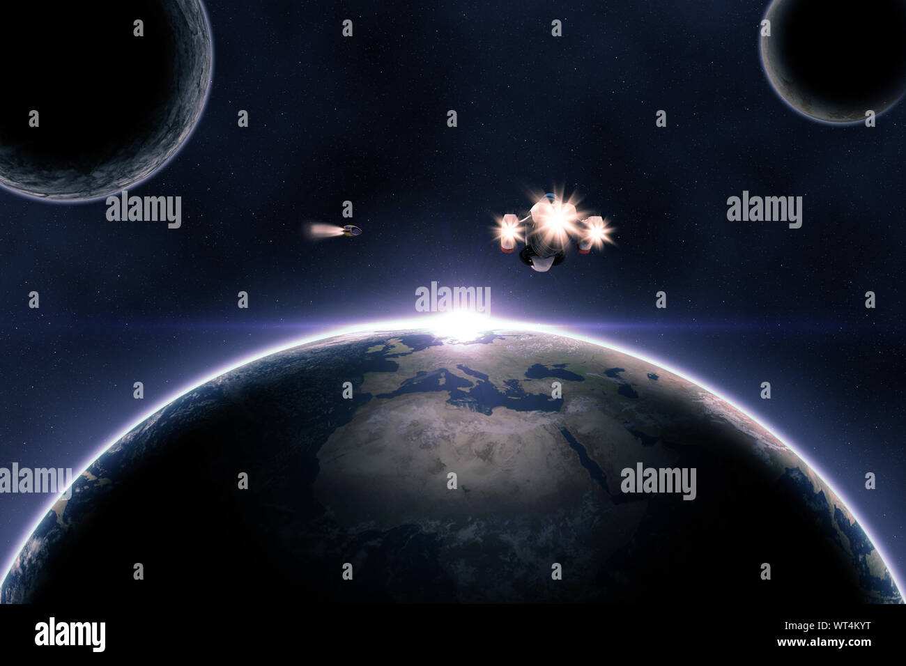Abstract scientific space background.Elements of this image furnished ...