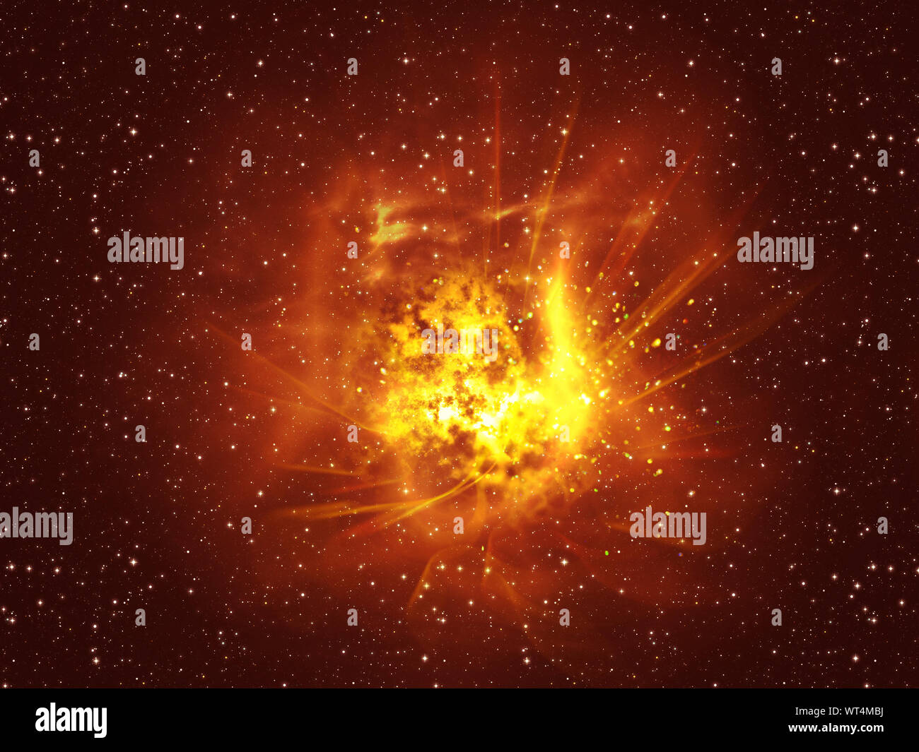 Big exploding in the space, abstract science background Stock Photo - Alamy