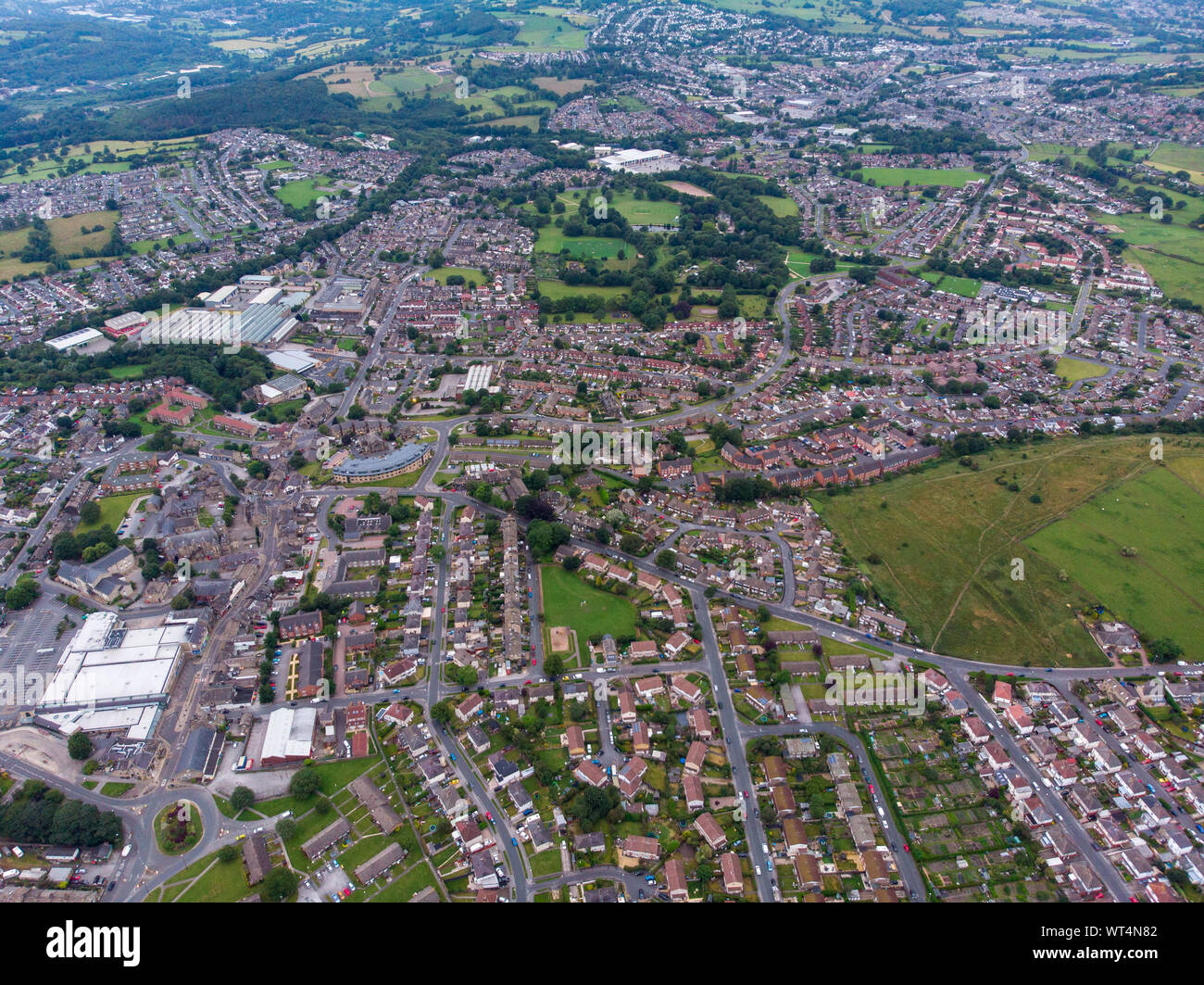 Aerial photo of the town known as Yeadon within the metropolitan ...