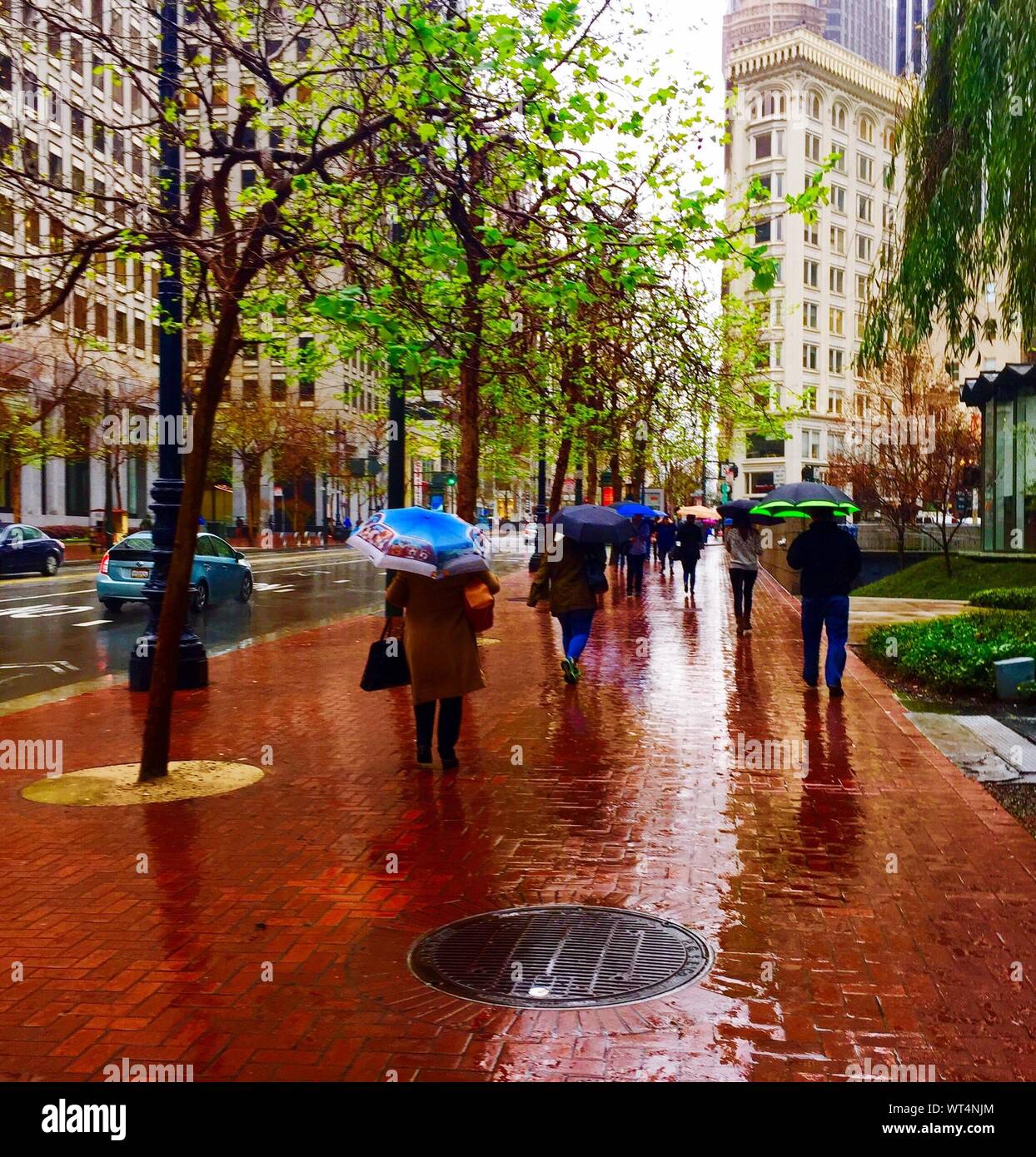 People walking in rain umbrellas hi-res stock photography and images ...