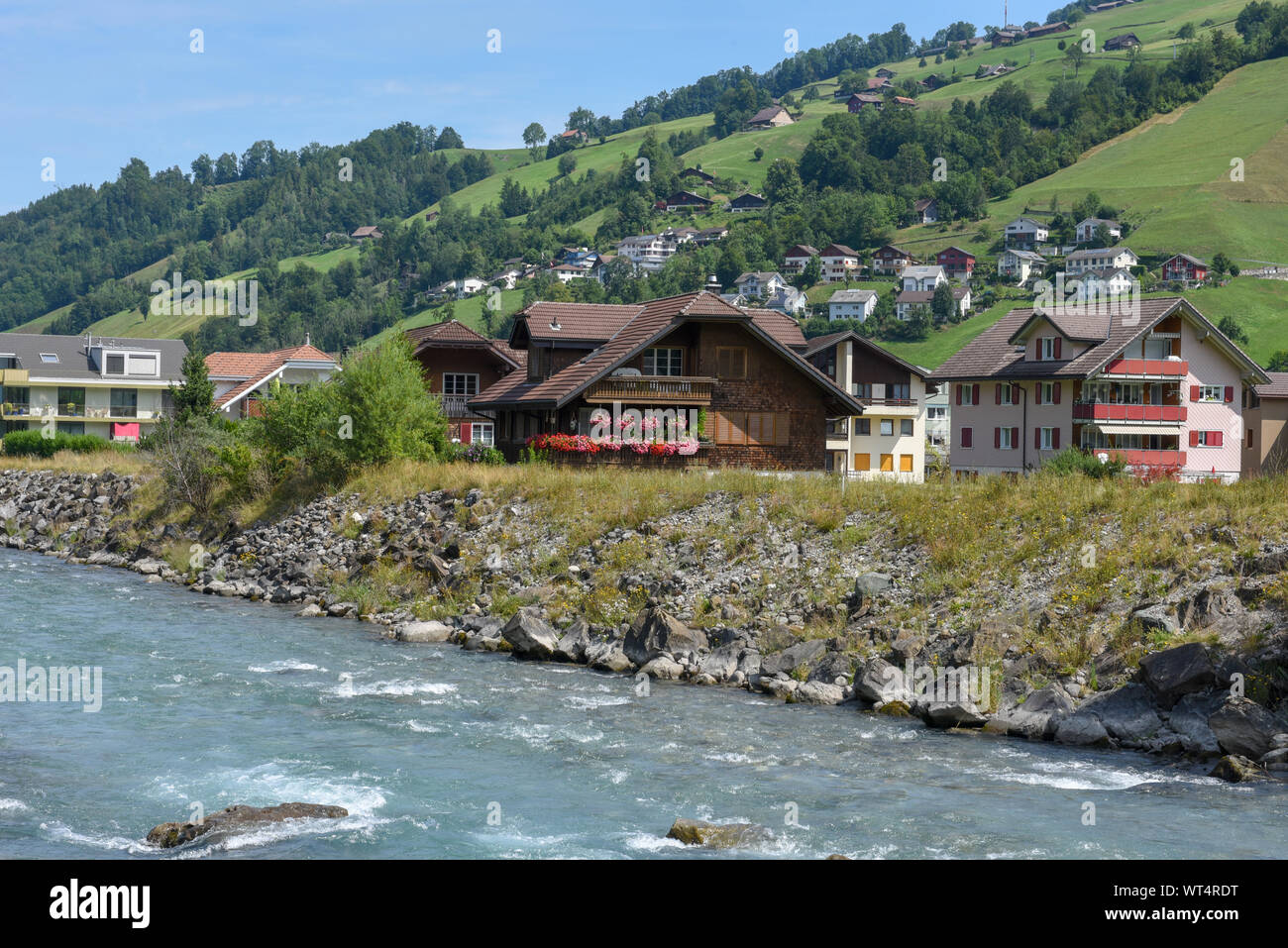 Landscape at the village of Dallenwil on the Swiss alps Stock Photo - Alamy