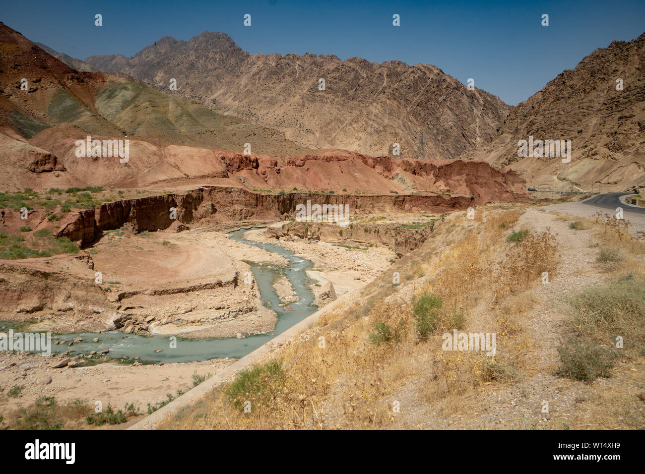 Landscape in Samangan province on the highway from Mazar-e Sharif to ...