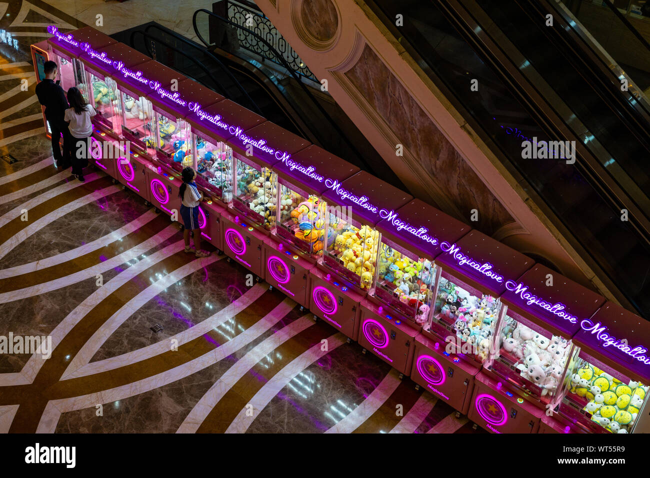 Claw machines seen from above in Shenzhen China Stock Photo - Alamy