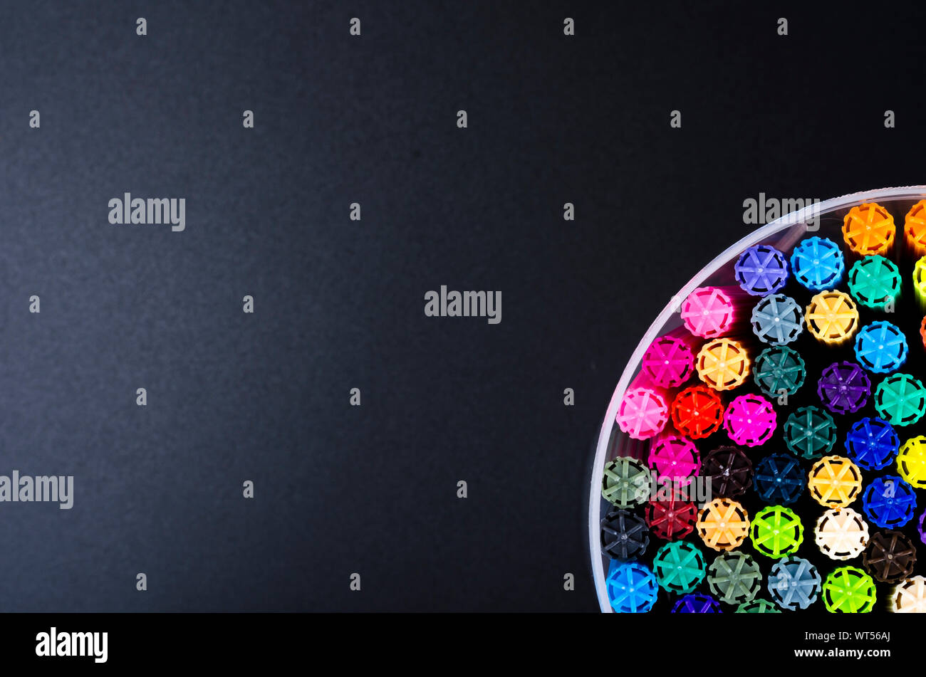 Many colored markers in package. Studio Photo Stock Photo - Alamy