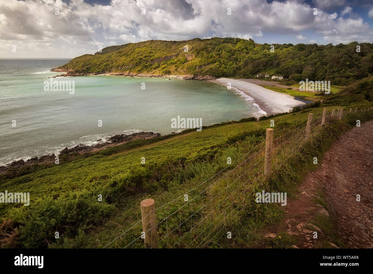 The path to Pwll Du bay Stock Photo - Alamy