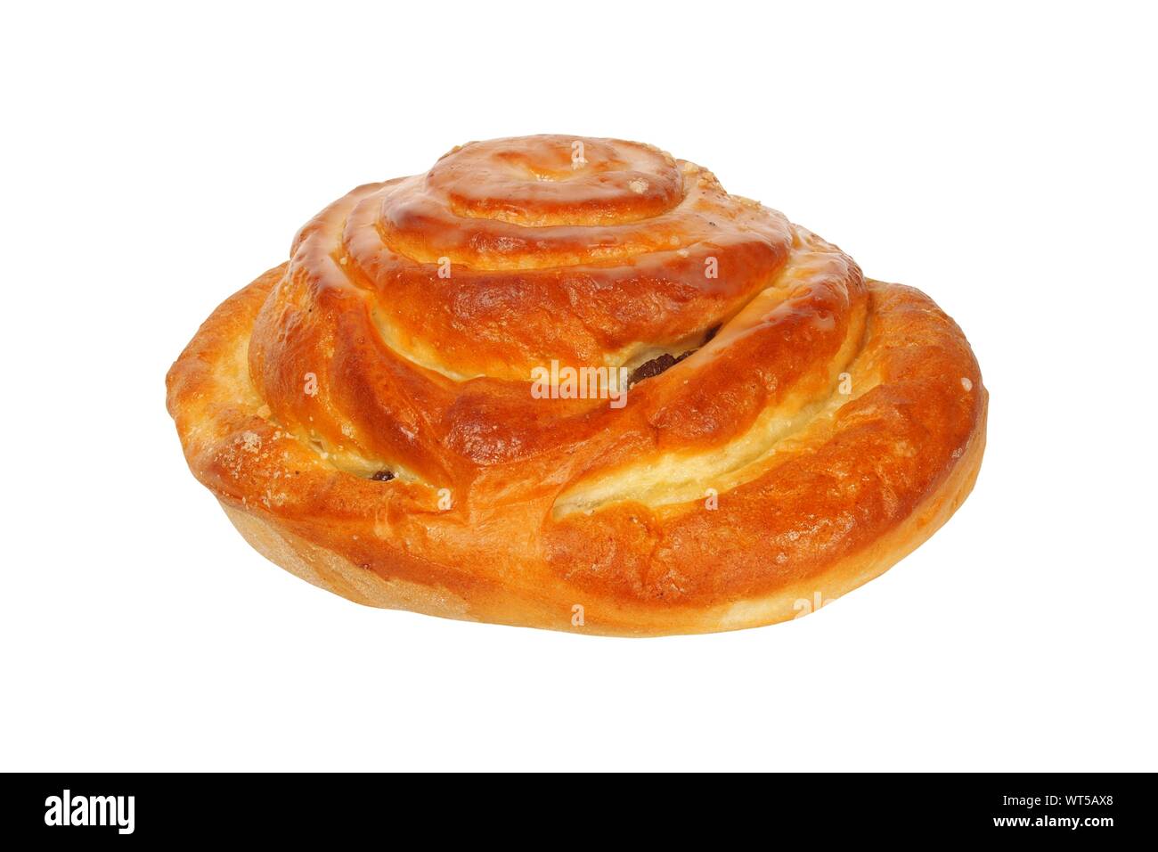 Spiral sweet bun isolated on white background Stock Photo - Alamy