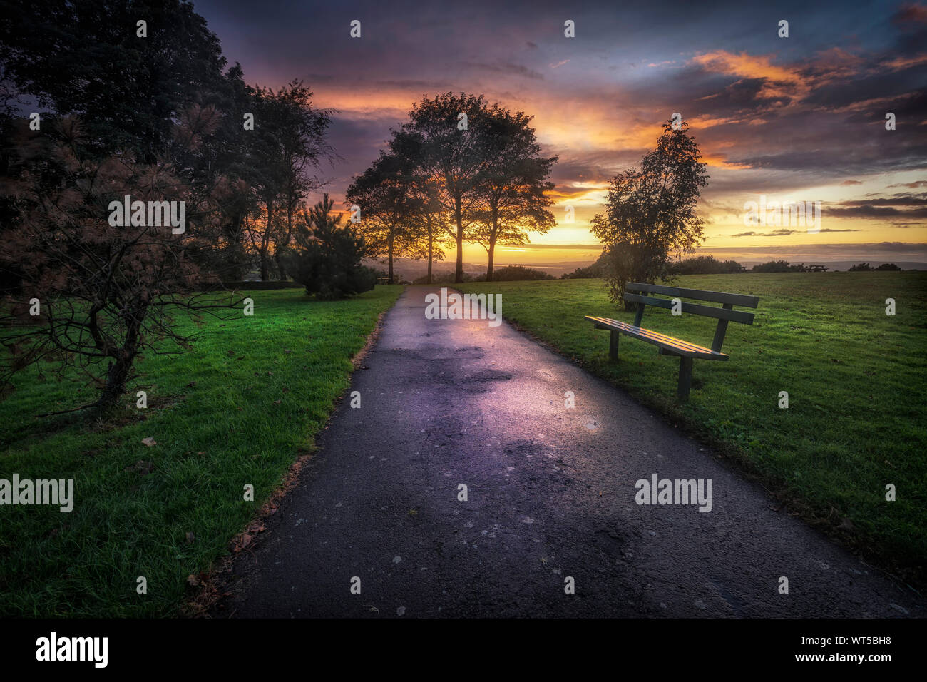 Ravenhill park sunset Stock Photo - Alamy