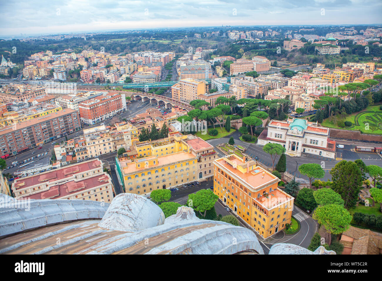 aerial view of Vatican and Rome Stock Photo - Alamy