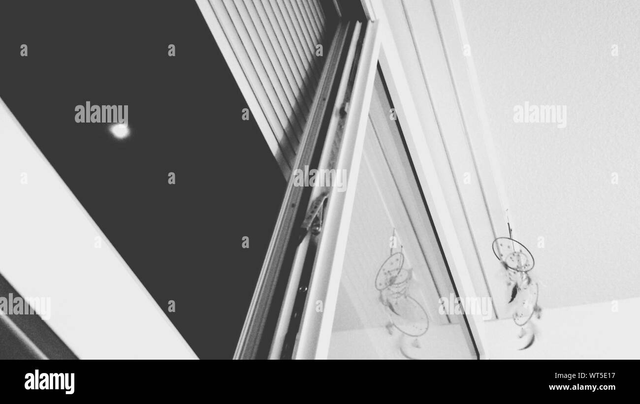 Moon through window Black and White Stock Photos & Images - Alamy