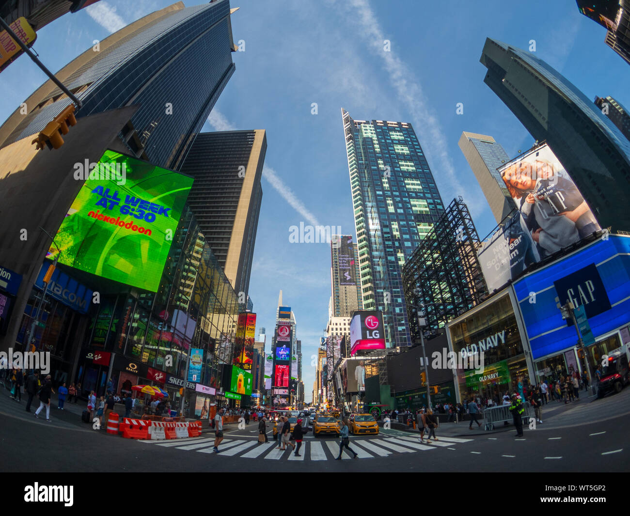 New York, USA - September 6, 2018: Famous attraction place Time Square ...