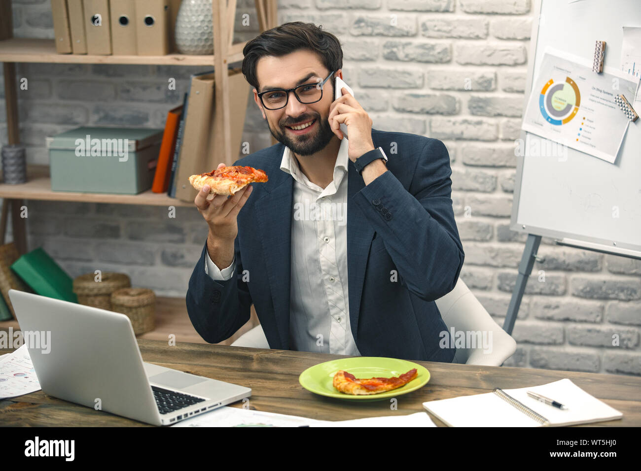 Business man middle aged working in the office Stock Photo - Alamy