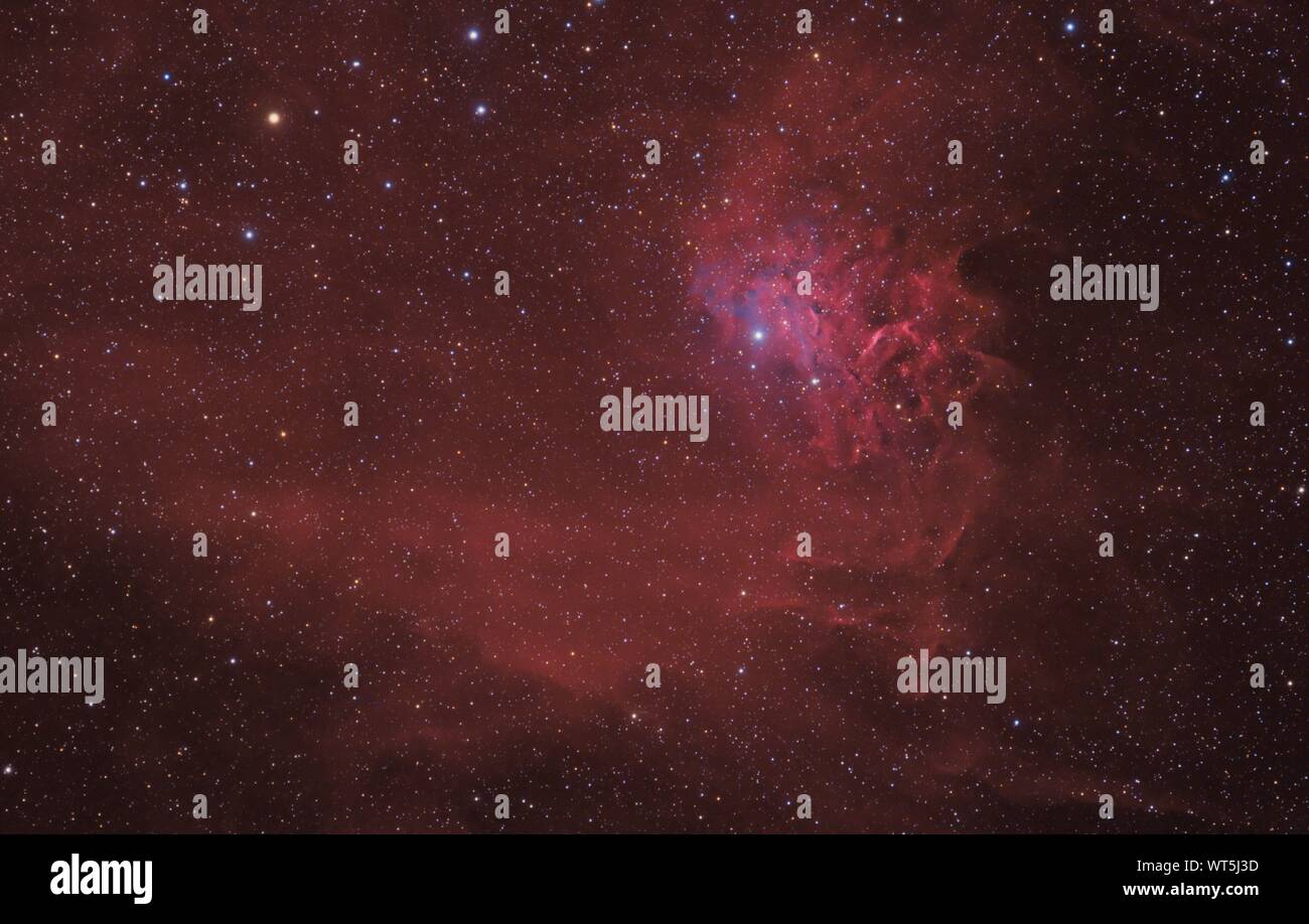 Burning hydrogen in famous Burning Star Nebula Stock Photo - Alamy