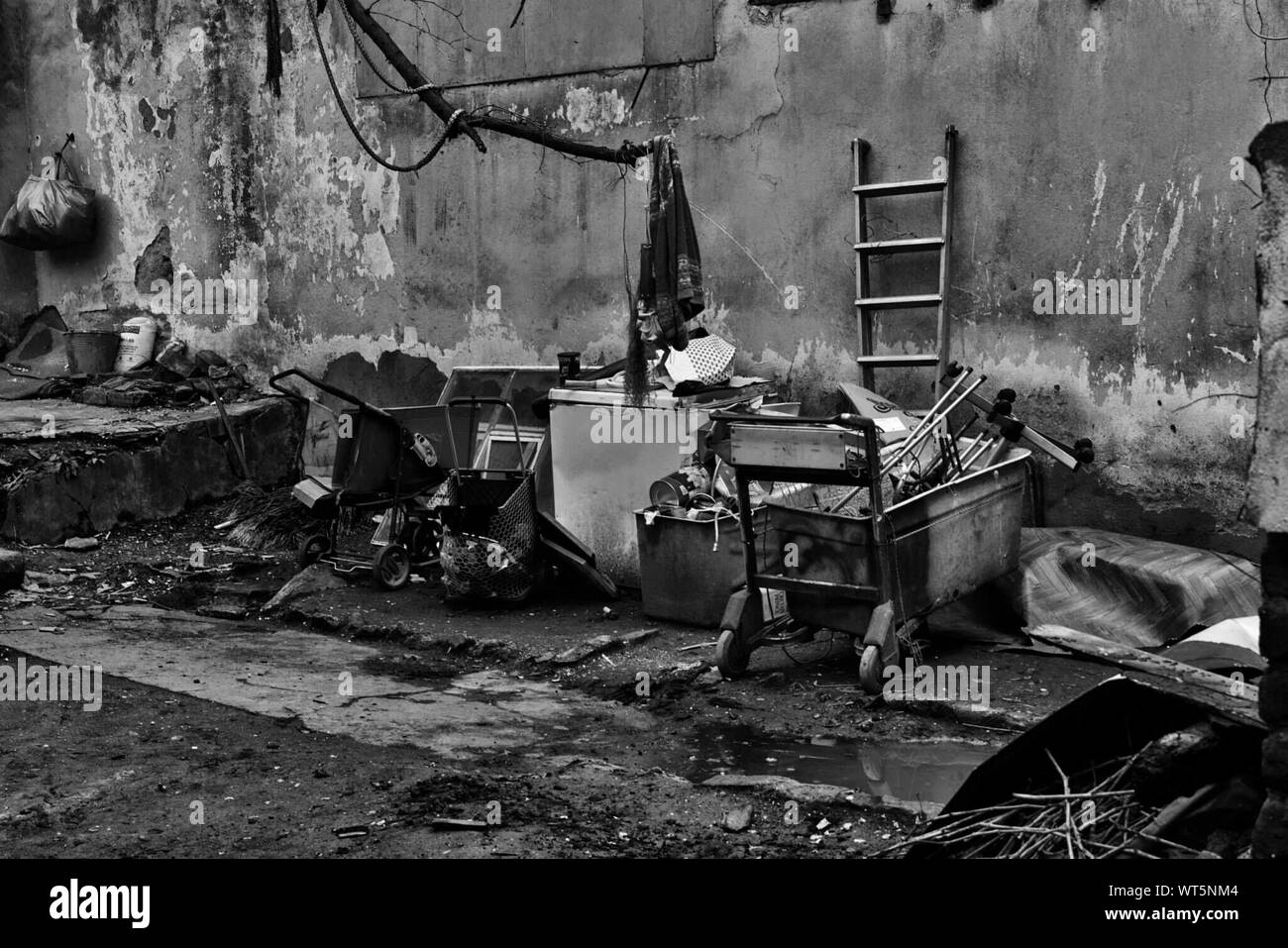 Very messy room Black and White Stock Photos & Images - Alamy