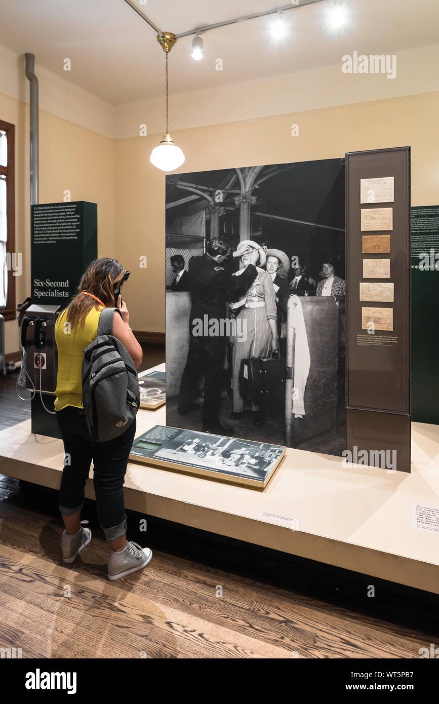 Ellis island museum display hi-res stock photography and images - Alamy