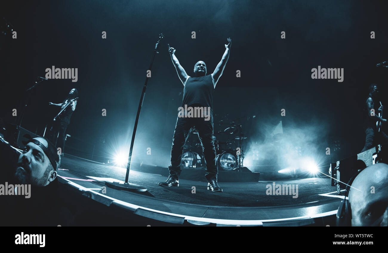 Copenhagen, Denmark. 3rd, May 2019. The American metal band Disturbed ...