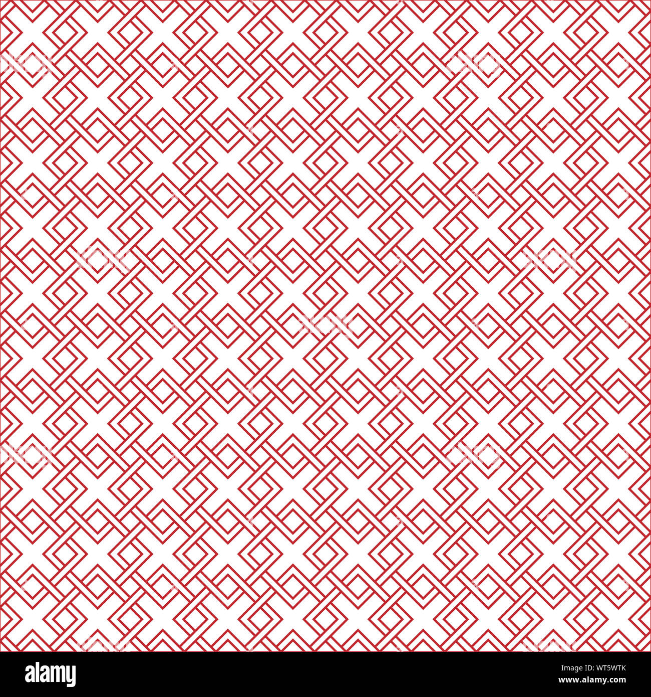 Abstract geometrical square interlocking seamless pattern vector. Red ...