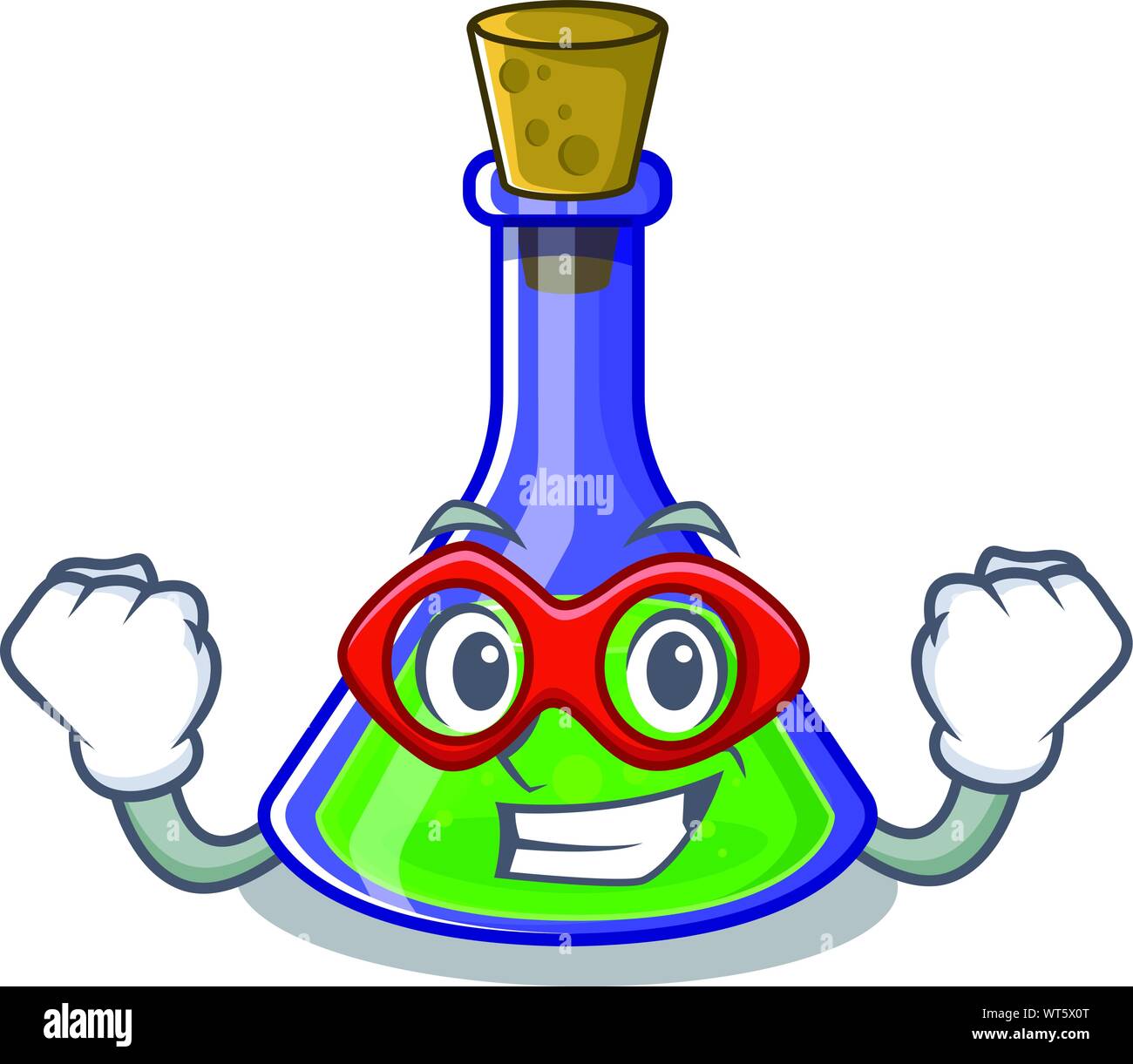 Super hero magic potion isolated in the cartoon vector illustration ...