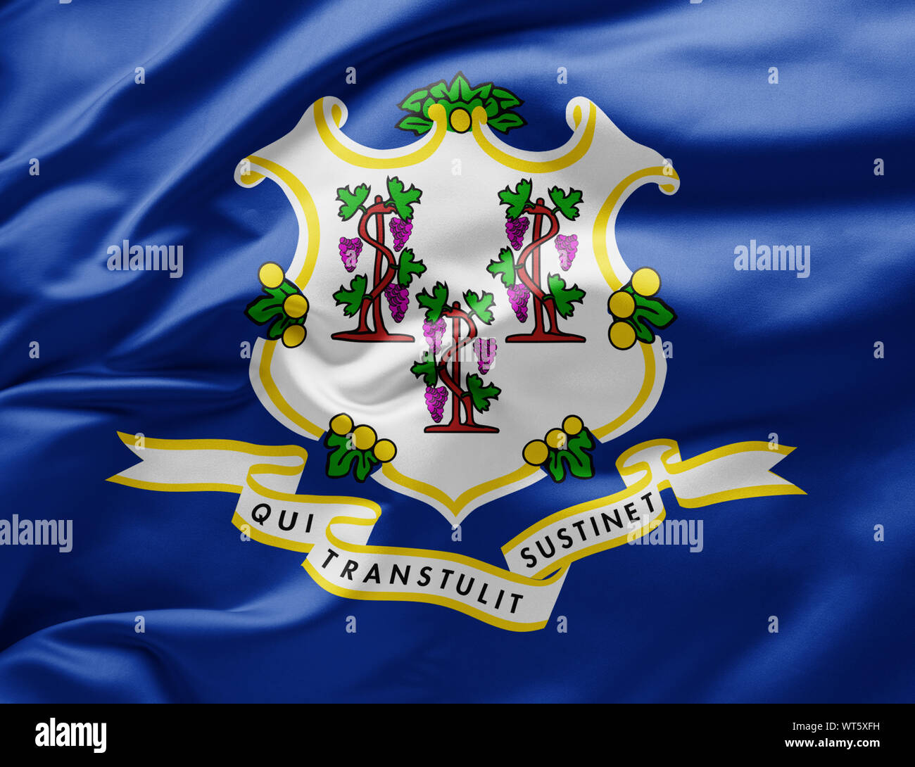 Connecticut flag waving hi-res stock photography and images - Alamy