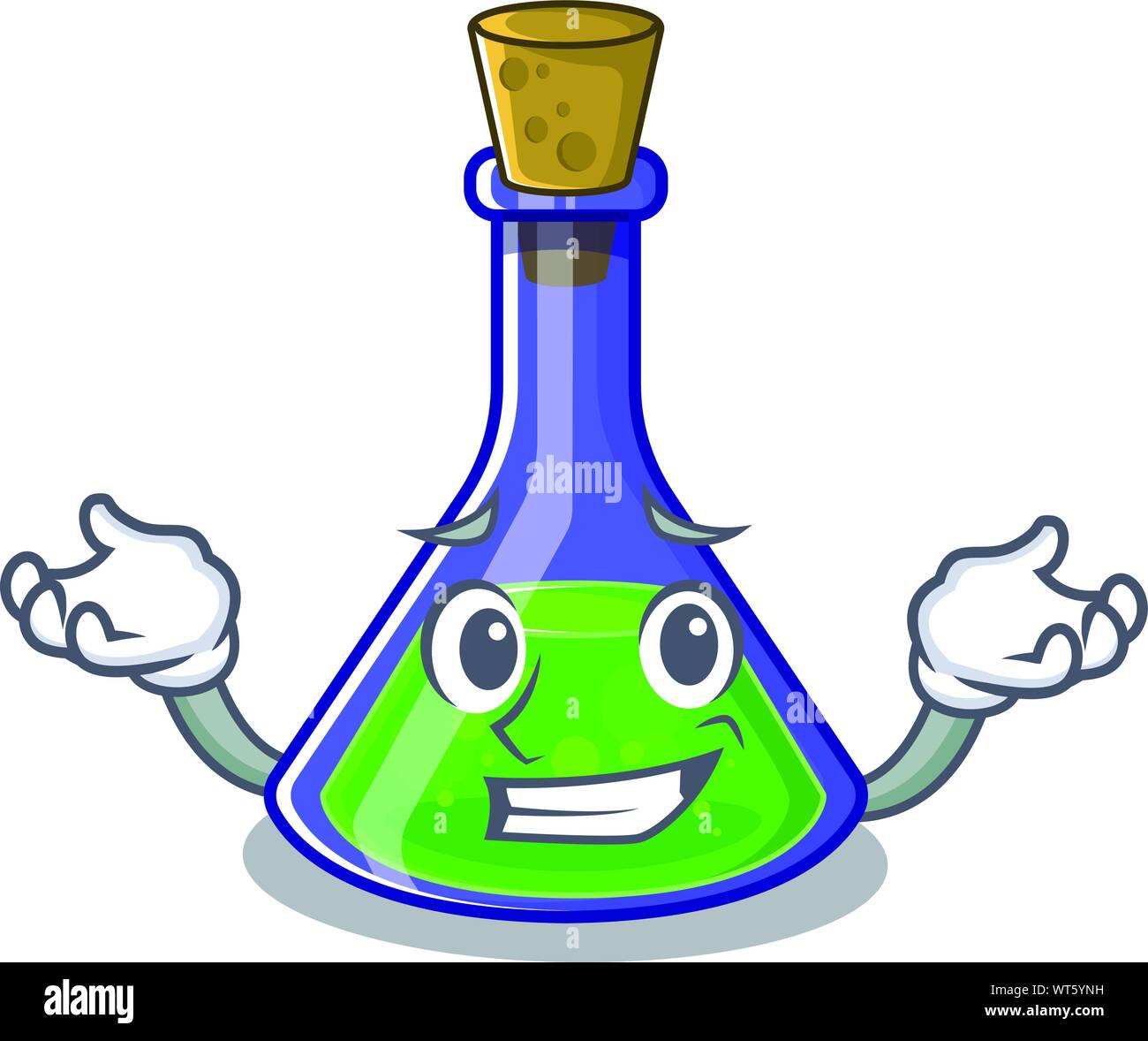 Grinning magic potion isolated in the cartoon vector illustration Stock ...