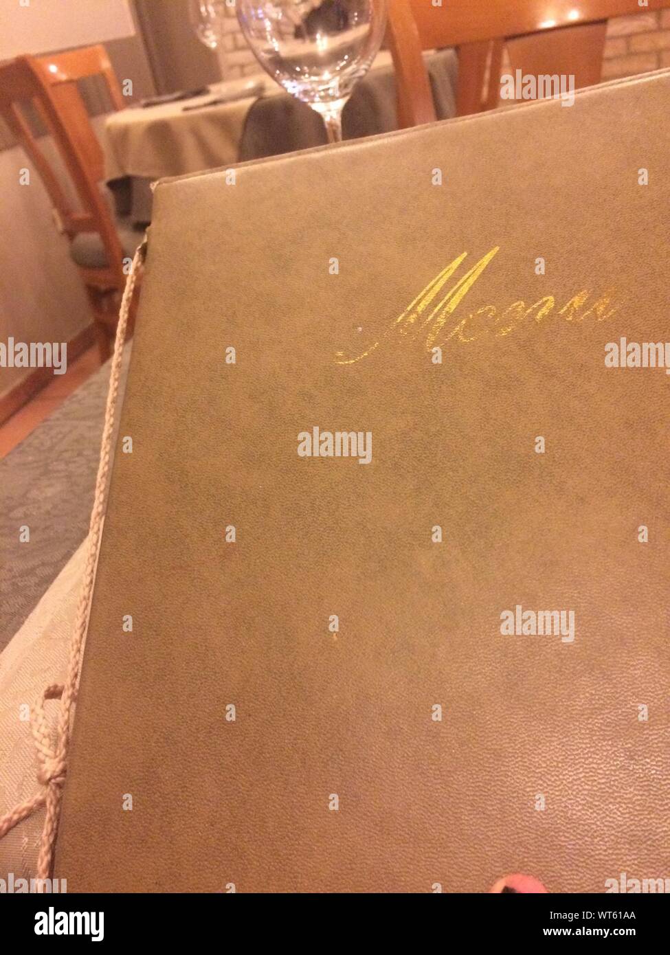 Menu restaurant table hi-res stock photography and images - Alamy